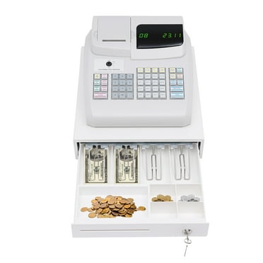 CNCEST Electronic Cash Register with Programmable Barcode Scanner & 48 ...