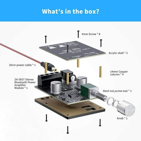 Power Amplifier Board Digital 50Wx2 Playing Device Audio Amp Module ...