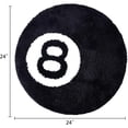 8 Ball Rug - 3.3ft Black Round Carpet Billiard Pool 8 Ball Carpet, Non ...