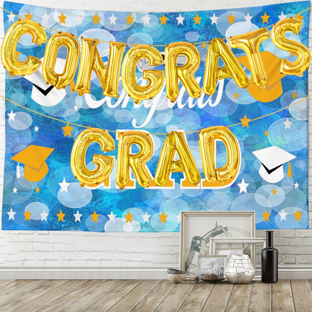 Backdrop with GRAD Balloons - Party Decorations Notorious One Birthday ...