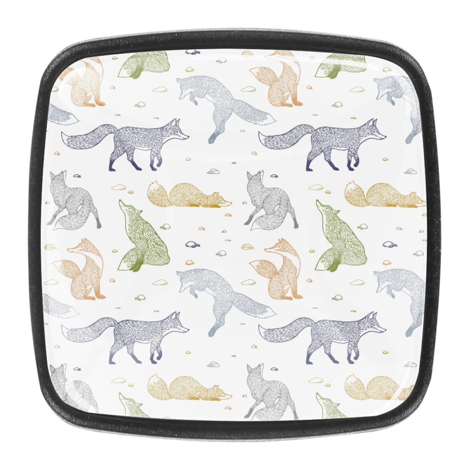 4 Pcs Square Cabinet Handle Cupboard Knob Drawer Pulls Handle Fox ...