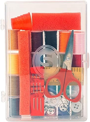 Red Basket SINGER Deluxe Sewing Kit, 34-Piece Travel Set With Threads ...