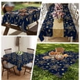 Abstract Star on Navy Blue Table Cloth 54x54in, Waterproof Square ...