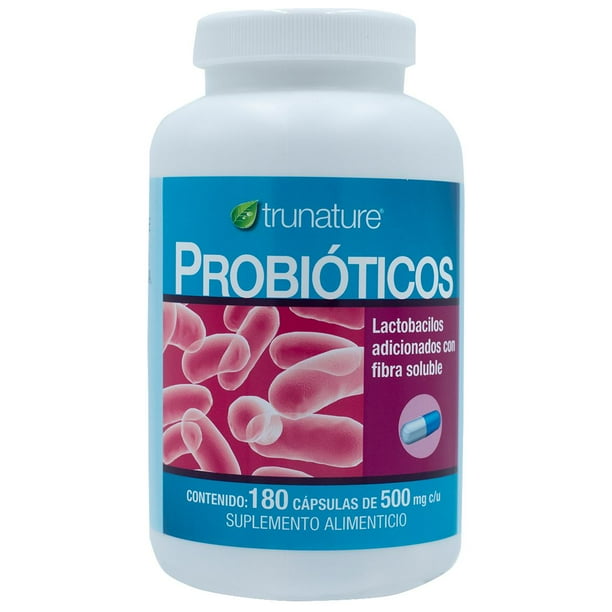 PROBIÓTICOS LACTOBACILOS TRUNATURE 180 CÁPSULAS DE 500MG C/U | Bodega ...