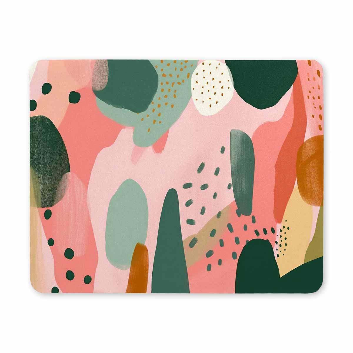 Aesthetic Mouse Pad Modern Abstract Mousepad Pink Office Decor for ...