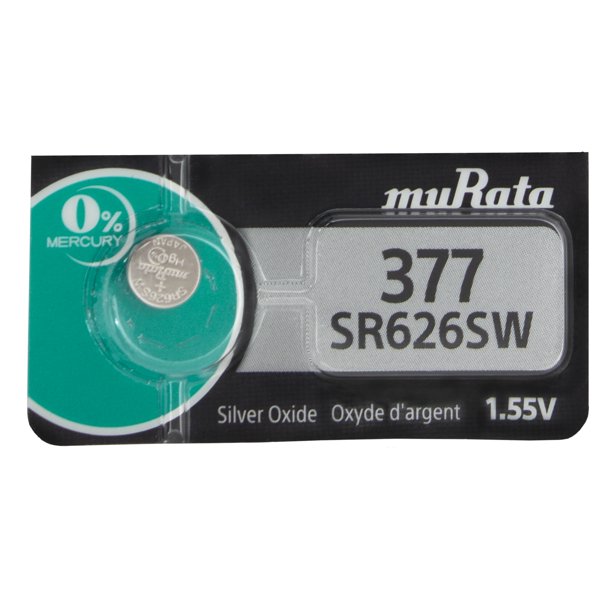 Sony Murata 377 - SR626SW Silver Oxide Button Cell Battery 1.55V - 1 ...