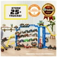 Monster Jam Massive Garage Playset with Truck Race Tracks, Jump ...