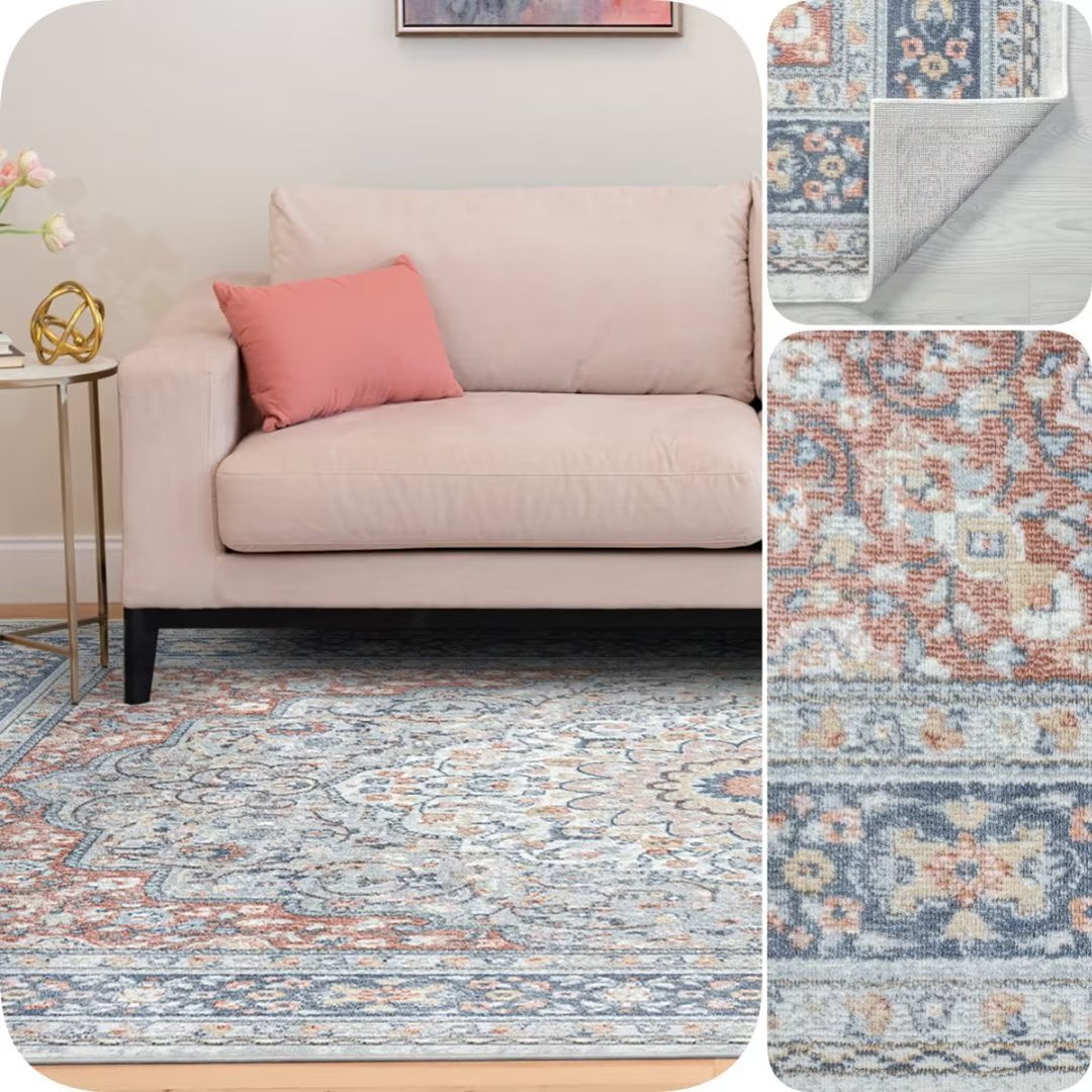 ZACOO Area Rug Modern Abstract Non-Shedding Living Room Bedroom Accent ...