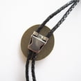 Vintage Southwest Celtic Cross Knot Oval Bolo Tie Wedding Leather ...