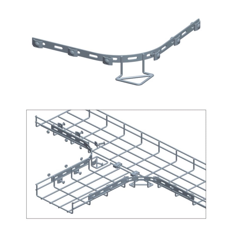 Cable Tray Curved Bar Kit with mounting H/W, Zinc - Walmart.com