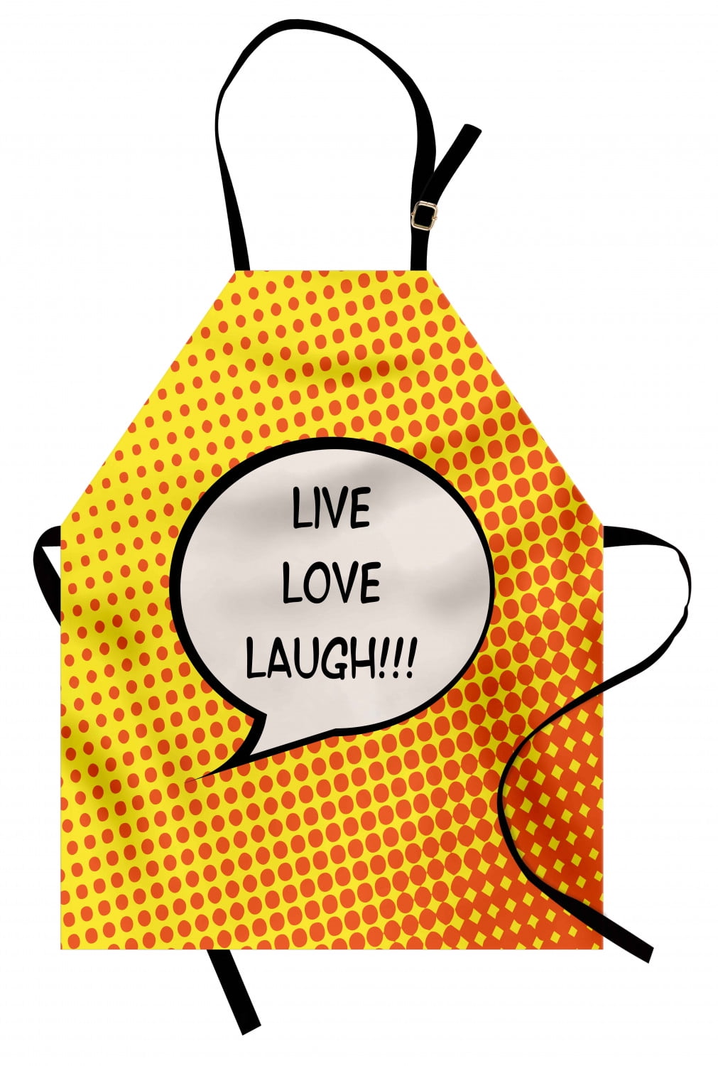 Live Laugh Love Apron Comicbook Style Speech Bubble with a Quote on ...