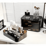 llskdfj 2 Pack Stackable Makeup Organizer with Drawers Bathroom Storage ...