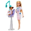 Barbie Pet Vet Fashion Doll, Brunette Veterinarian with Medical Coat ...