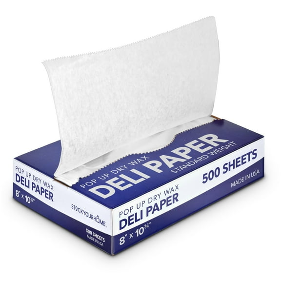 500 Pack Deli Paper, 6" Pre-Cut Dry Wax Paper For Food, Heavy Duty Pop ...