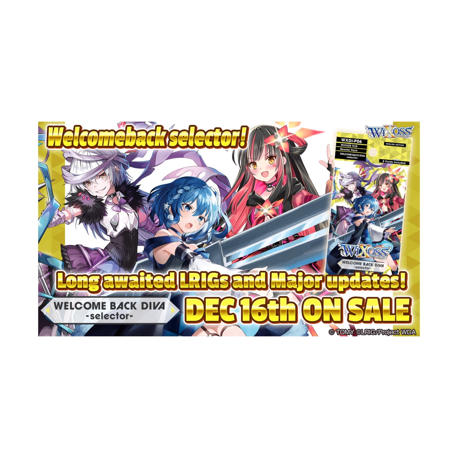 Takara Tomy TKRWXDIP06 Wixoss Welcome Back Diva -Selector- Booster Box Card Game - Walmart.com