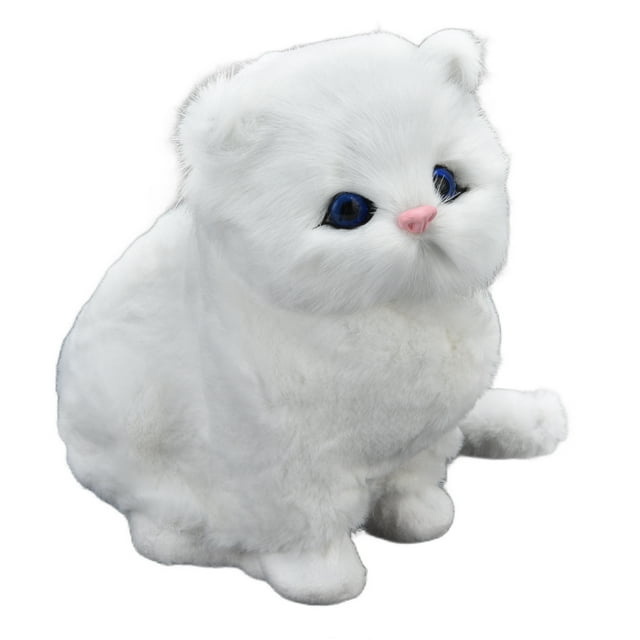 Realistic Cat Stuffed Animal Toys Cute Simulation Cat Plushie Toy ...