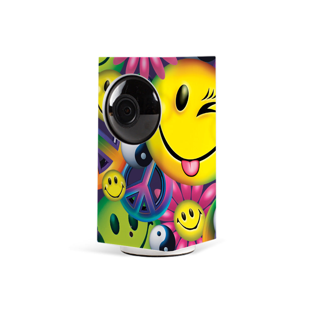 Skin Decal Wrap Compatible With Wyze Cam Pan Sticker Design Peace Smile ...