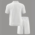 Ahabrexf Men Jogging Suits Sets Solid Color Short Sleeve Top and Shorts ...