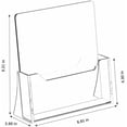 Acrylic Brochure Holder 8.5 x 11 inch 2 Pack, Clear Flyer Holder ...