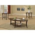 Perth Contemporary Oval Shelf End Table with Espresso Finish and Wide ...