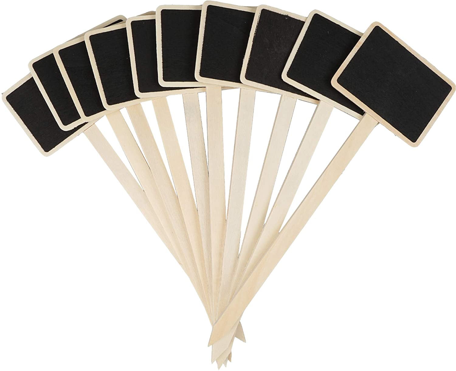 20 Pack Rectangular Wooden Plant Labels - Mini Chalkboard For Garden ...