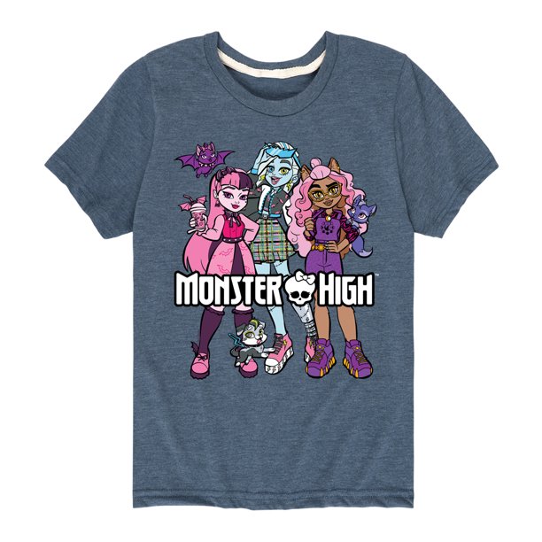 Monster High - Group With Pets - Toddler And Youth Short Sleeve Graphic ...