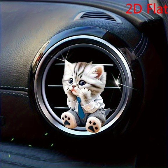 ZenCart Cute Kitten Car Vent Clips Refillable Car Diffuser Cat Air Vent ...
