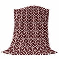 Abstract Leaf Fleece Throw Blanket Art Abstract Geometric Red Leaves ...