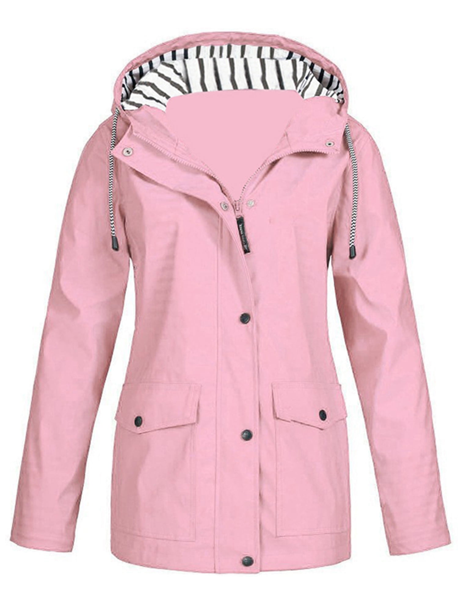 Plus Size Women's Hooded Wind Jacket Climbing Coat Waterproof Rain Coat ...