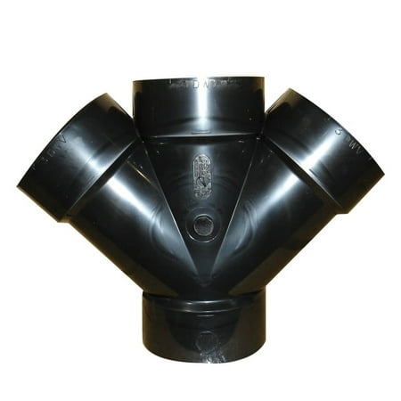 3" Hub x Hub x Hub x Hub ABS 45 Degree Double Wye | Walmart Canada