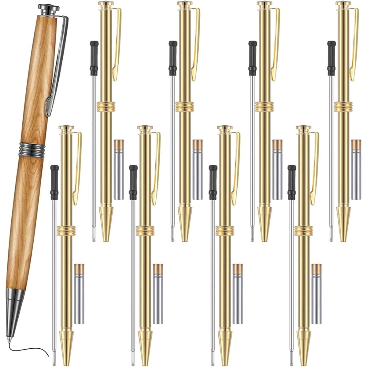Kit de 8 Bolígrafos Giratorios de 7 mm con Punta de Corte y Materiales ...