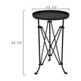 Creative Co-Op Round Metal Side Table with Claw Feet, Black - Walmart.com