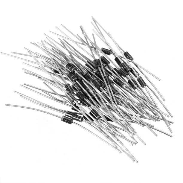 60 Pack 1N4002 Schottky Rectifier Diode 1A 100V shaft Silastic Guard ...