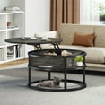 Coraluna 2 Tier Round Lift Top Coffee Table with Hidden Storage ...