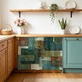 Bohemian Cabinet Curtains for Kitchen 28"W x 35"L, Vintage Floral ...