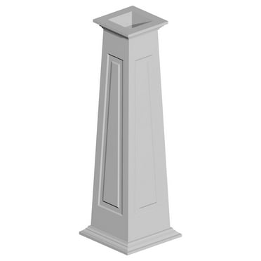 6" Width x 72" Height Non-Tapered Plain (Economy) Fypon Column Wrap ...
