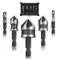 NEIKO 10218A Countersink Drill Bit Set for Wood and Metal, 1/4” Tri ...