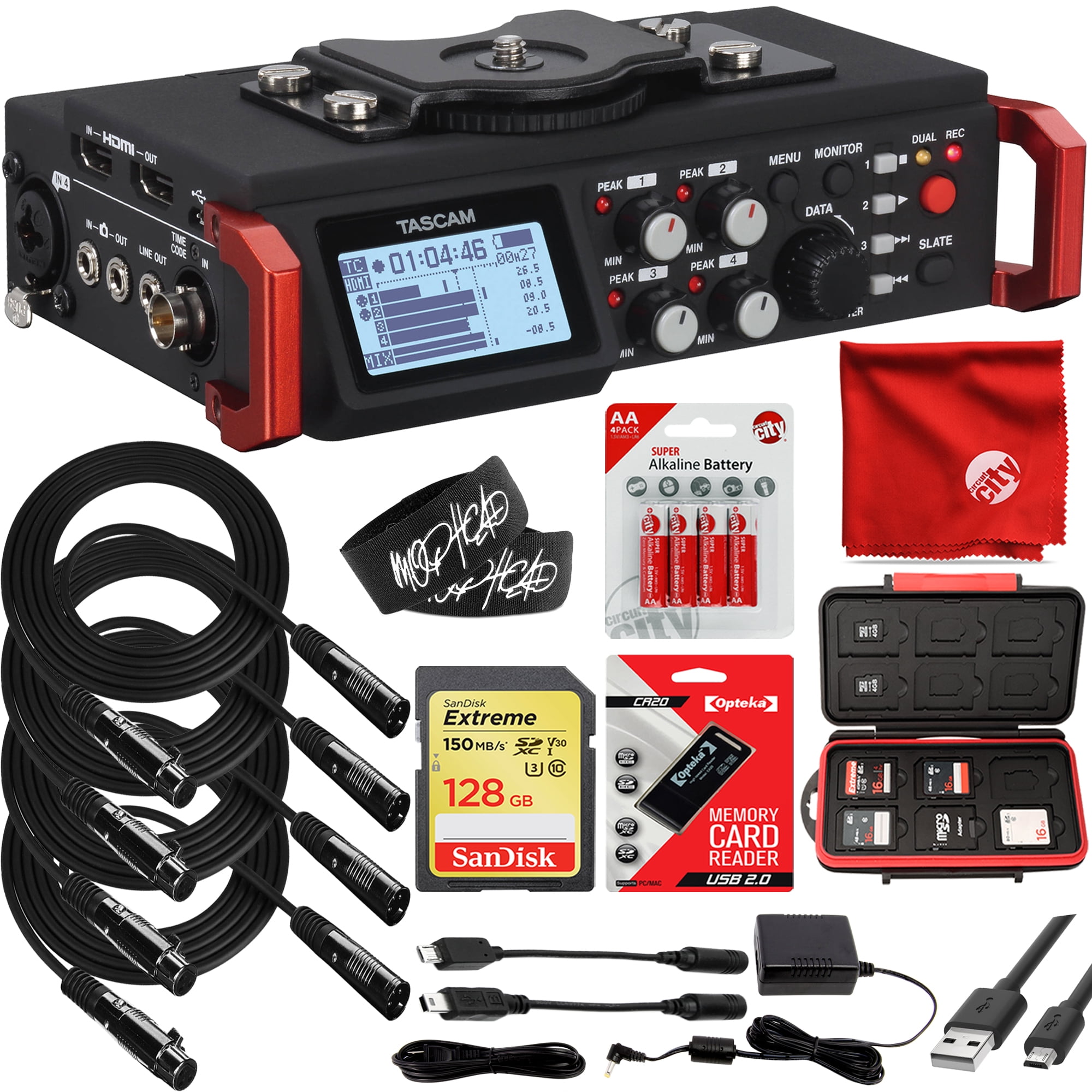 TASCAM DR-701D 6-Track Linear PCM Digital Multitrack Portable Audio ...