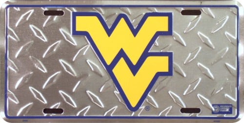 University of West Virginia Diamond Embossed License Plate - Walmart ...