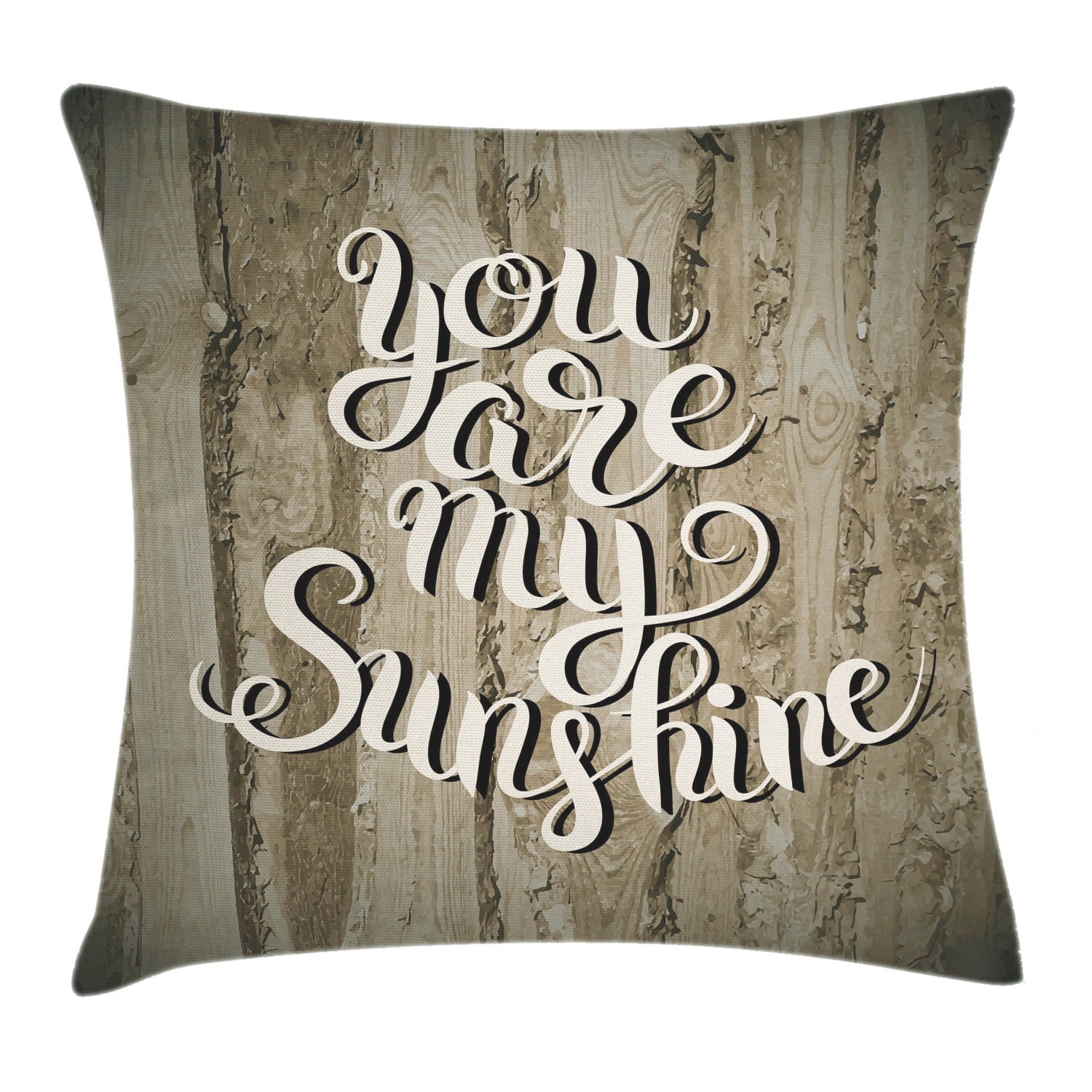 Quotes Decor Throw Pillow Cushion Cover, Romantic Positive Phrase on ...