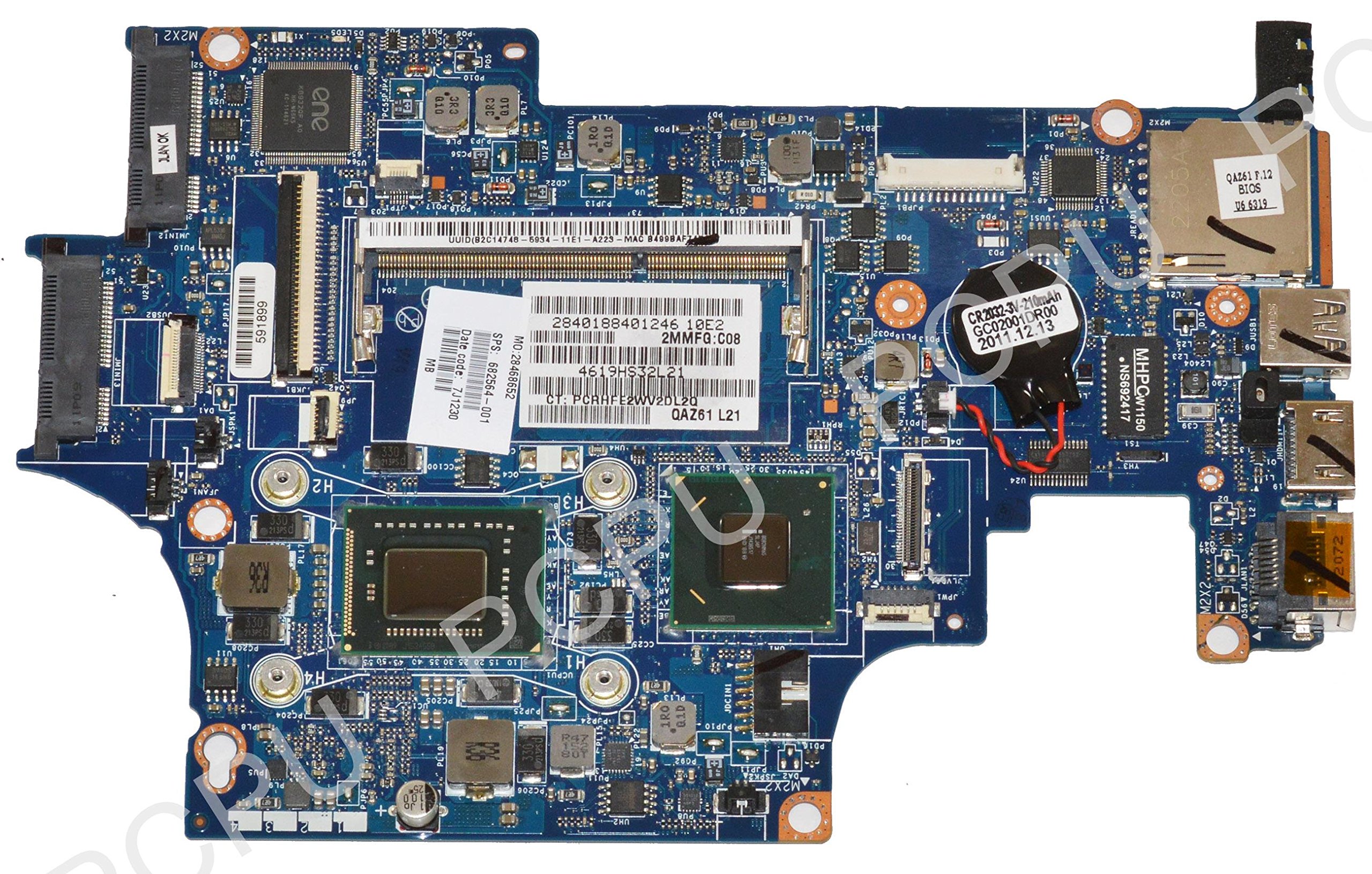 682564-001 HP Folio 13-1000 laptop Motherboard w/ Intel i5-2467M 1.6GHz ...