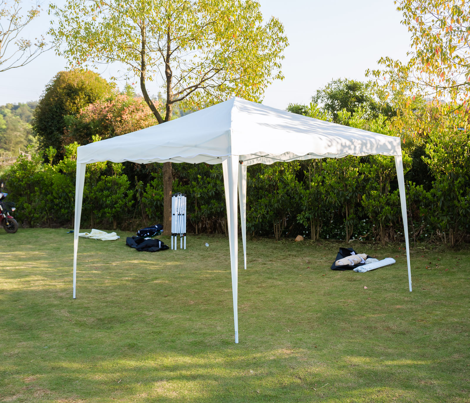 Dayplus Outdoor 10x10ft Pop up Canopy with Adjustable Height, Outside ...