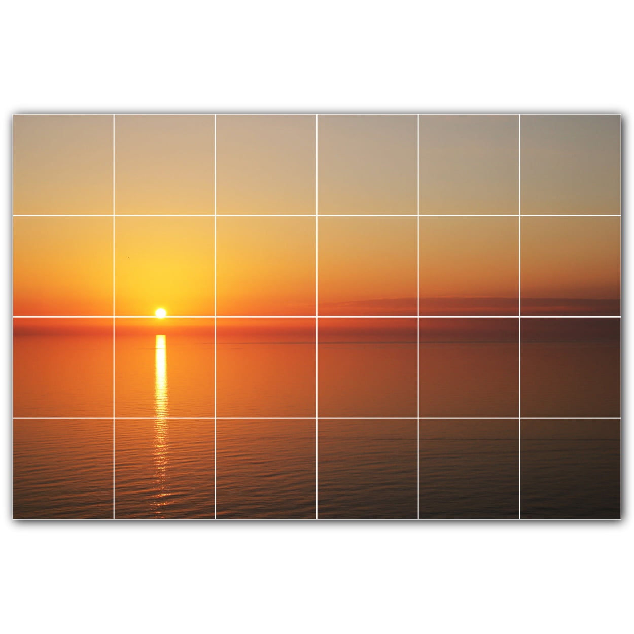 Picture-Tiles.com: Sunset Ceramic Tile Wall Mural WAL500990-64XL. 72"W ...