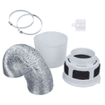 TUOOWO Indoor Dryer Vent Kit Lint Trap with 4x5 Feet Silver Proflex ...