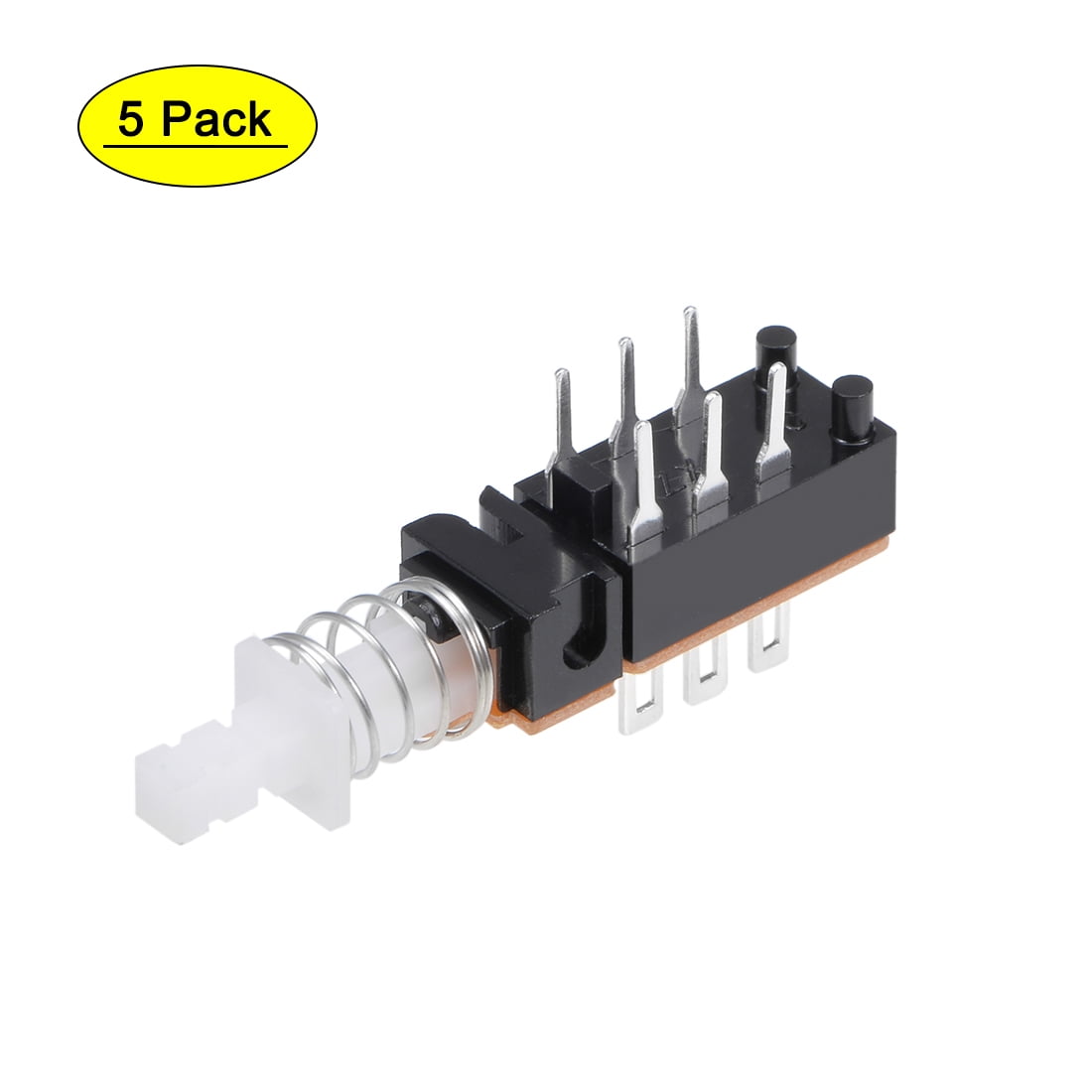Momentary Push Button Switch, DPDT 2 Pole 6 Pin 1 Position 5pcs ...