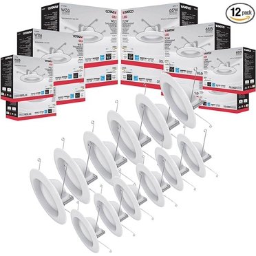 4 Inch Square LED Retrofit Recessed Light (4 Pack) 11W, 120V, 750 ...