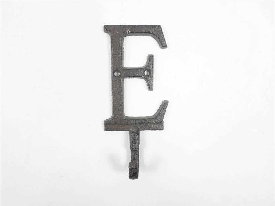 Cast Iron Letter E Alphabet Wall Hook 6" - Walmart.com