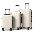 PP Trolley Case, 20in 24in 28in 3PCS Suitcase Set, Off White - Walmart.com
