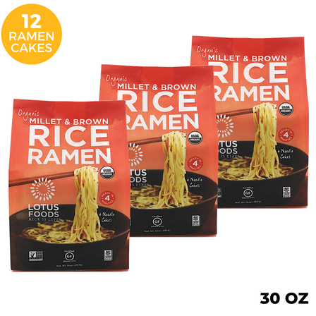 Lotus Foods, Organic Millet Brown Rice Ramen, 2.5 oz, 12-Count ...