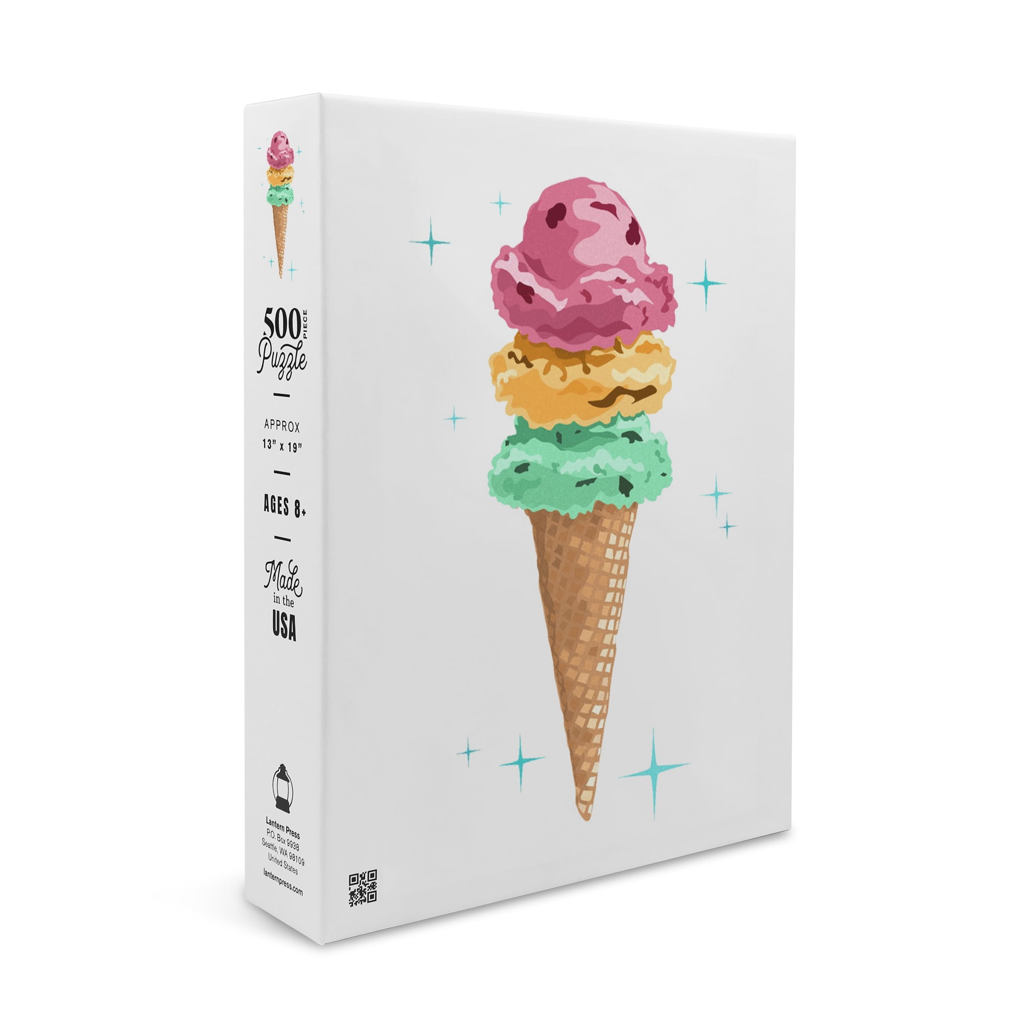 Retro Ice Cream Cone (19x27 inches, Premium 500 Piece Jigsaw Puzzle for ...